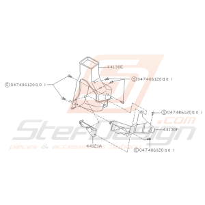 Schéma Obturateur d'Echappement Origine Subaru GT 1993 - 2000 | Stef Design