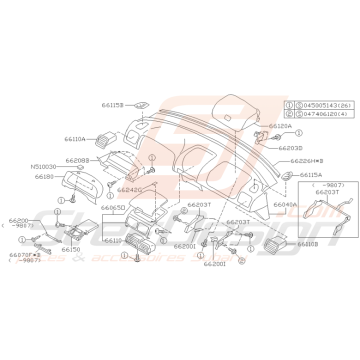 Schéma Système Tableau de Bord Origine Subaru GT 1998 - 2000 | Stef Design