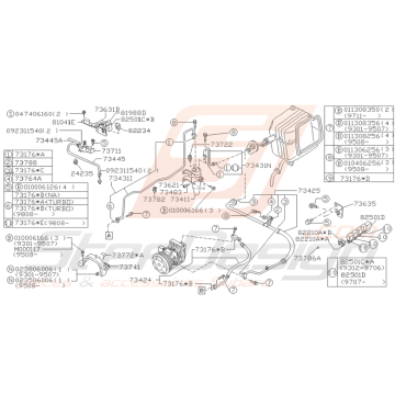 Schéma Système de Climatisation Origine Subaru Impreza GT 93 - 00 ...