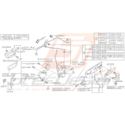 Schéma Attaches et Poignées Porte Avant Origine Subaru WRX STI 01-07 ...