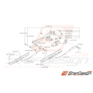 Schéma Essuie-Glace (Pare-Brise) Origine Subaru WRX STI 03 - 07 | Stef ...