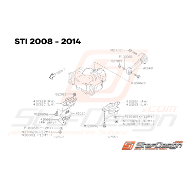 Schéma Support Moteur Avant Origine Subaru WRX STI 2008 - 2014 | Stef ...