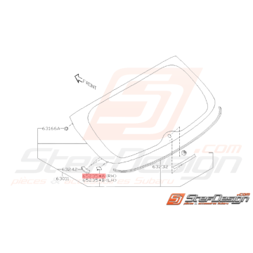 Broche de Délimitation Origine Subaru WRX STI 2008 - 2014 | Stef Design