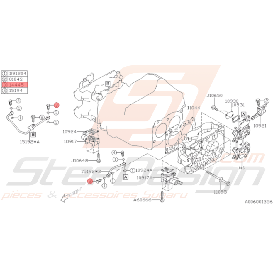 Vis banjo d'arriver d'huile Origine Subaru WRX 06-10 STI 01-19 AVCS ...