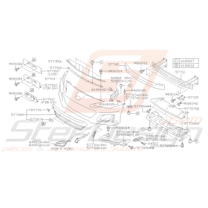 Schéma Pare-Chocs Avant Origine Subaru BRZ Phase 2 2017 - 2019 | Stef ...