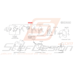 Kit de Clé Complet Origine Subaru BRZ 2013 - 2014 | Stef Design